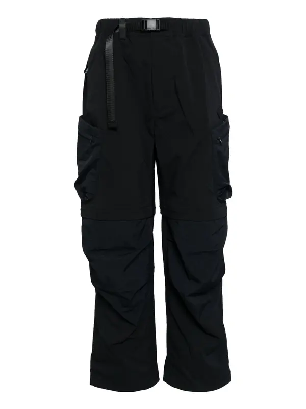 SPOONYARD Belted Tapered Cargo Trousers - Black
