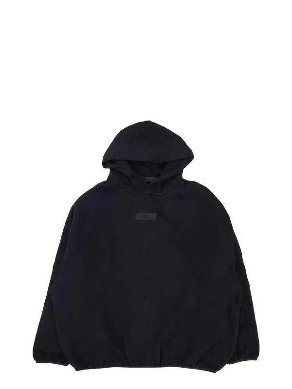 Fear Of God Front Logo Patch Panelled Hoodie - Black