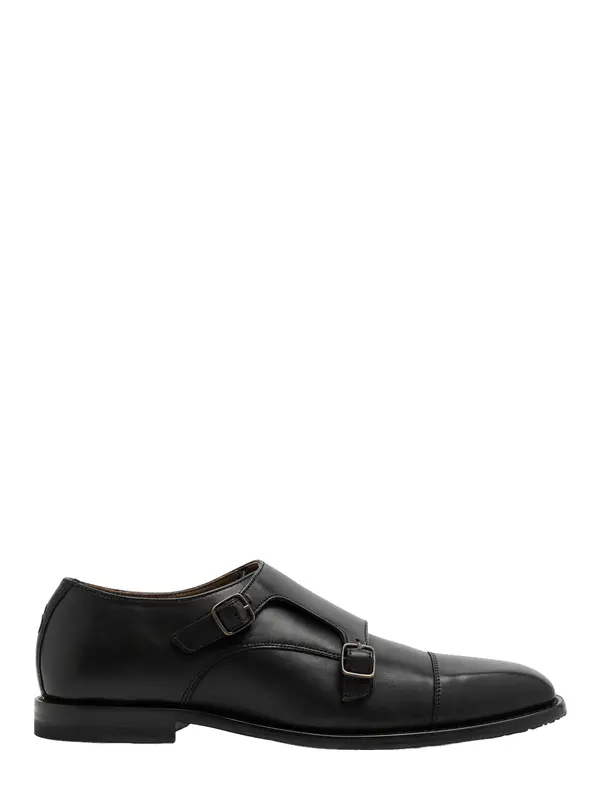OLIVER SWEENEY Coombe Leather Monk Strap Shoes - Black