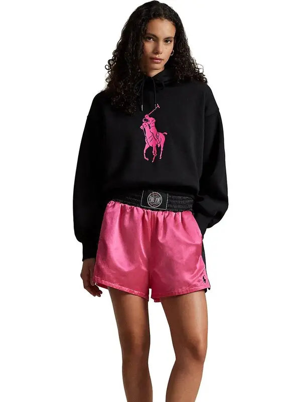 Ralph Lauren Pink Pony Satin Boxing Shorts - Blaze Fuchsia