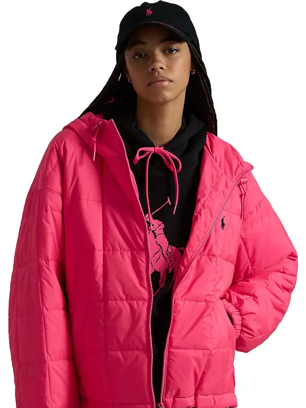 Ralph Lauren Pink Pony Insulated Hooded Jacket - Wild Raspberry