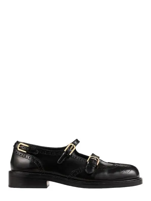Sandro Mary Jane Leather Loafers - Black