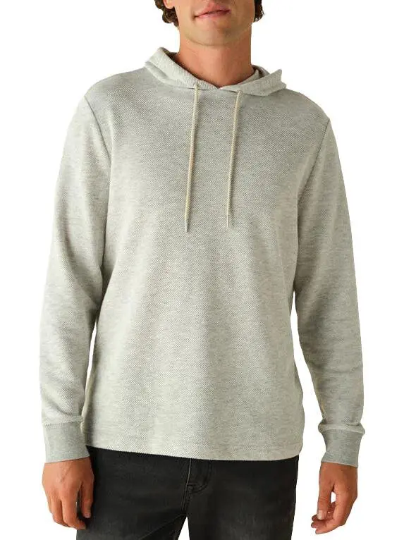 FAIR HARBOR Tailwind Textured Hoodie - Heather Grey Twill