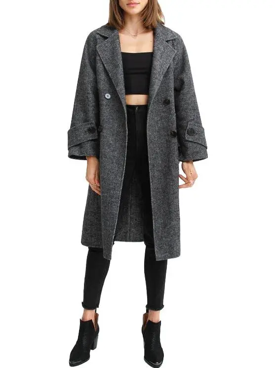 BELLE & BLOOM Rumor Has It Wool-blend Coat - Charcoal