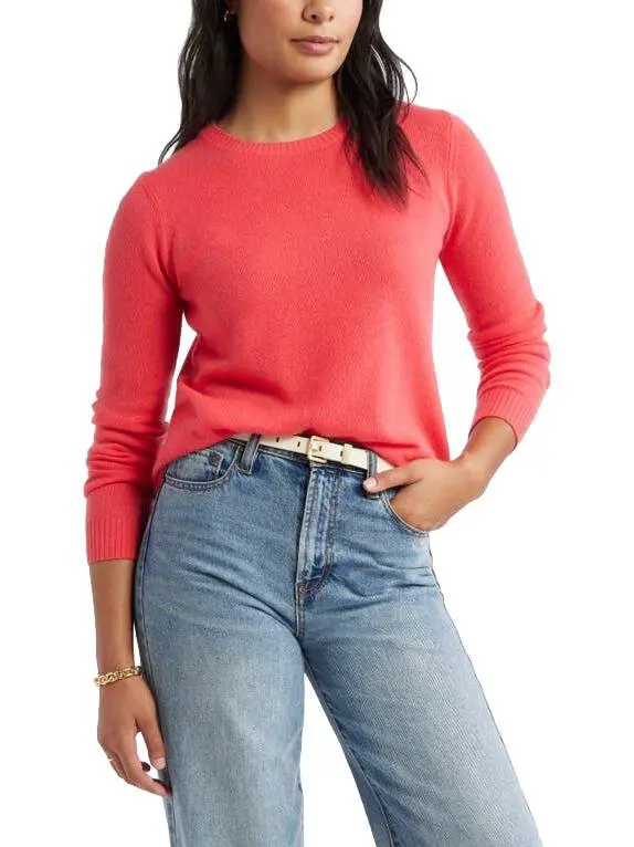 Caslon Cashmere Crewneck Sweater - Pink Watermelon
