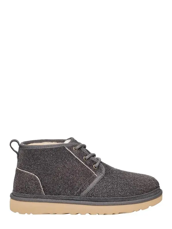 UGG Neumel Shaggy Suede Boots - Dark Grey