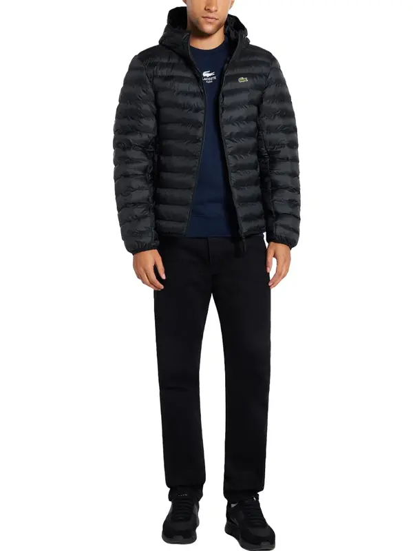 Lacoste Water-repellent Padded Jacket - Black