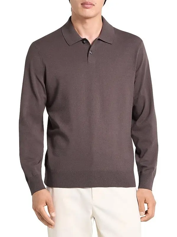 Theory Goris Collared Sweater - Classic Brown