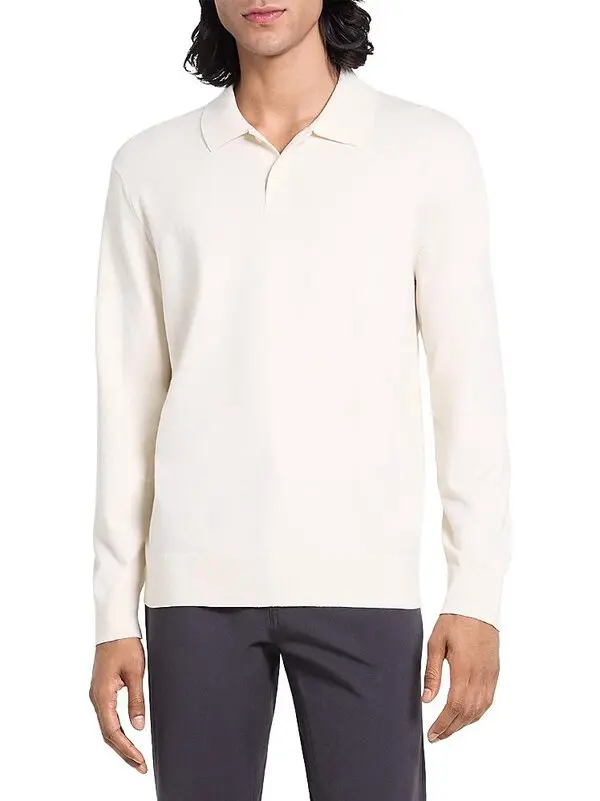 Theory Goris Collared Sweater - Oat Milk
