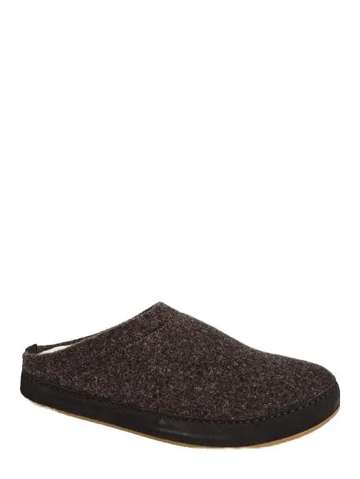 Olukai Hāmani Hulu Shearling Lined Mule Slipper - Dark Java/dark Java