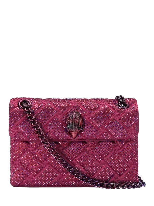 Kurt Geiger Mini Kensington Quilted Crossbody Bag - Open Pink