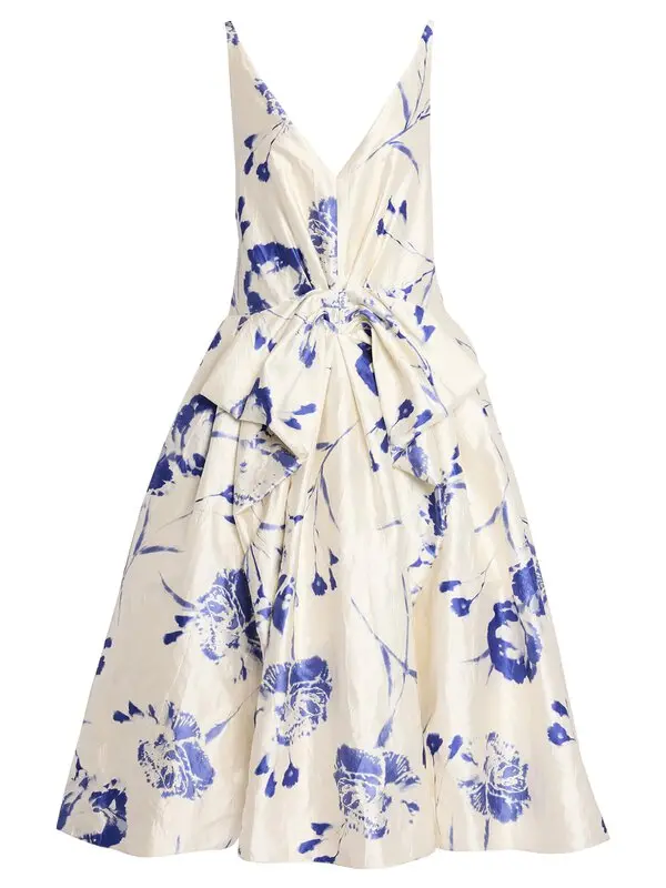 Erdem Bow-detailed Midi Dress - White