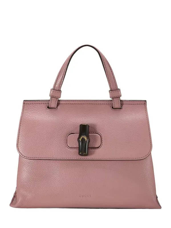 Gucci Leather Bamboo Daily Handbag - Pink
