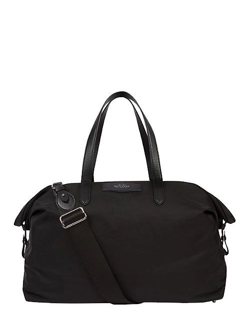 Smythson Norton Leather-trim Travel Bag - Black