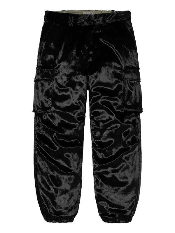 Supreme X Yohji Yamamoto Faux Fur Cargo Pants - Black