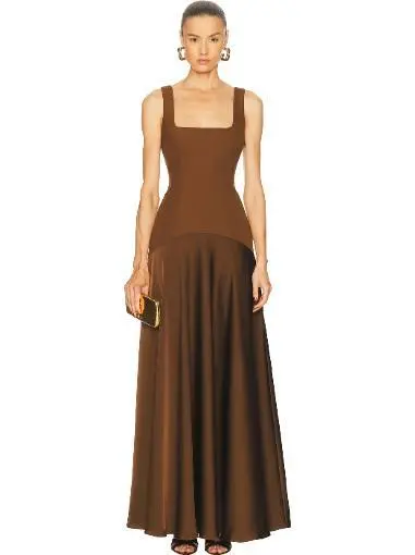 L'academie By Marianna Sidney Gown - Chocolate Brown