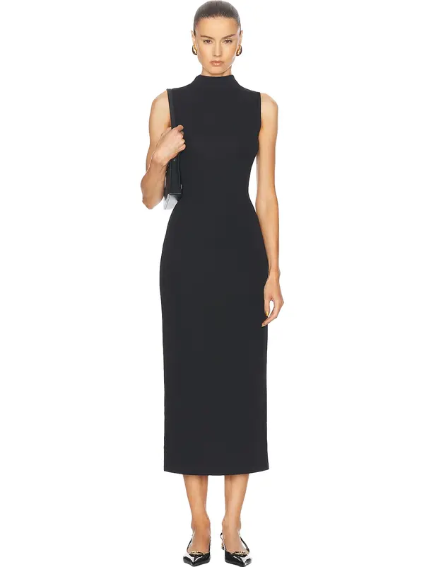 L'academie By Marianna Belmore Midi Dress - Black