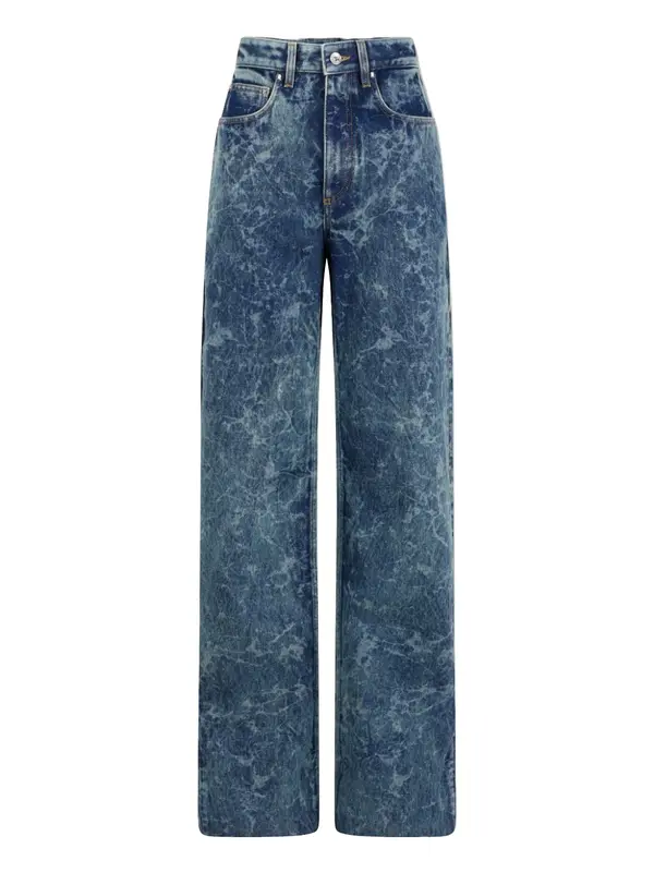 Rabanne Washed Wide-leg Jeans - Blue