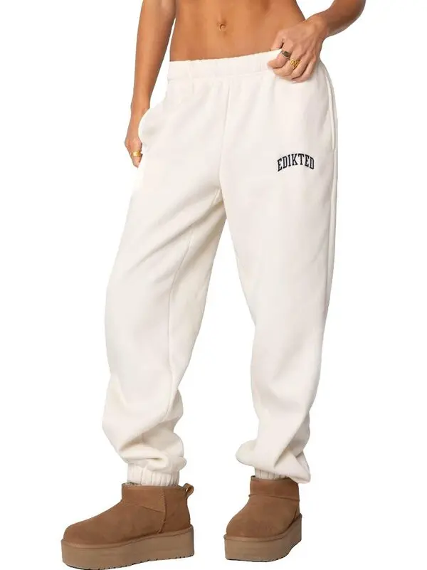 EDIKTED Babe Oversize Sweatpants - Cream