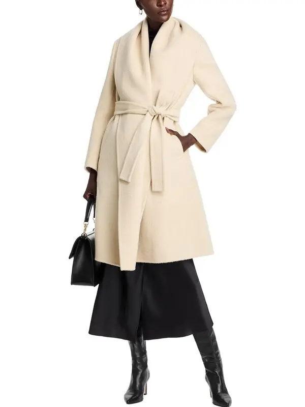 Kobi Halperin Yael Wool-blend Belted Coat - Ivory