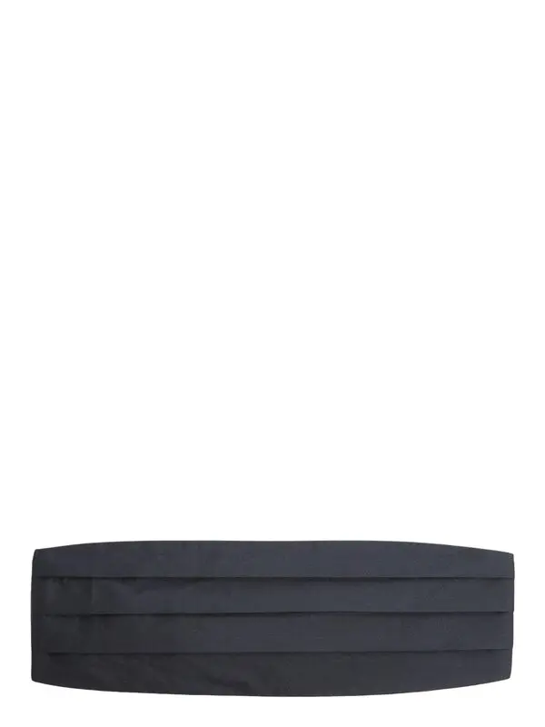 REISS Silk Grosgrain Cummerbund - Navy