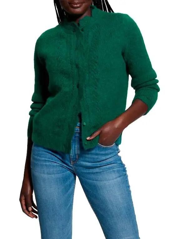 Guess Macie Pointelle Cardigan - Adventurous Green
