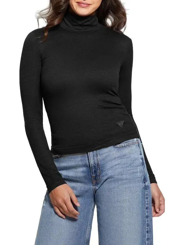 Guess Anita Turtleneck Top - Jet Black