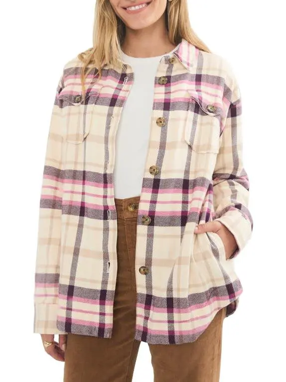 Marine Layer Flannel Shacket - Warm Plaid