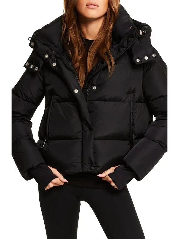 Sam. Jordy Water Resistant Down Puffer Coat - Matte Black