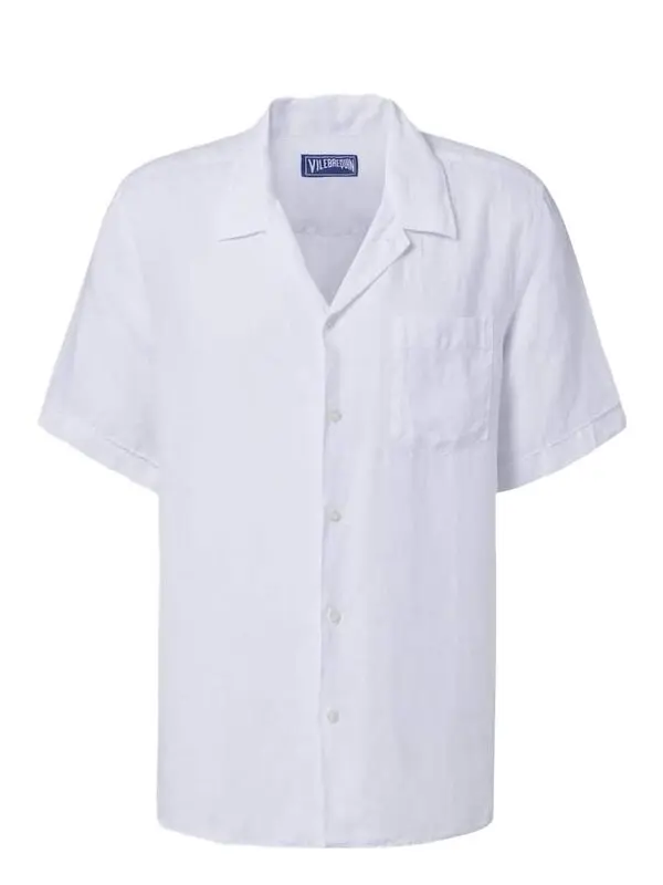 Vilebrequin Charli Linen Bowling Shirt - White