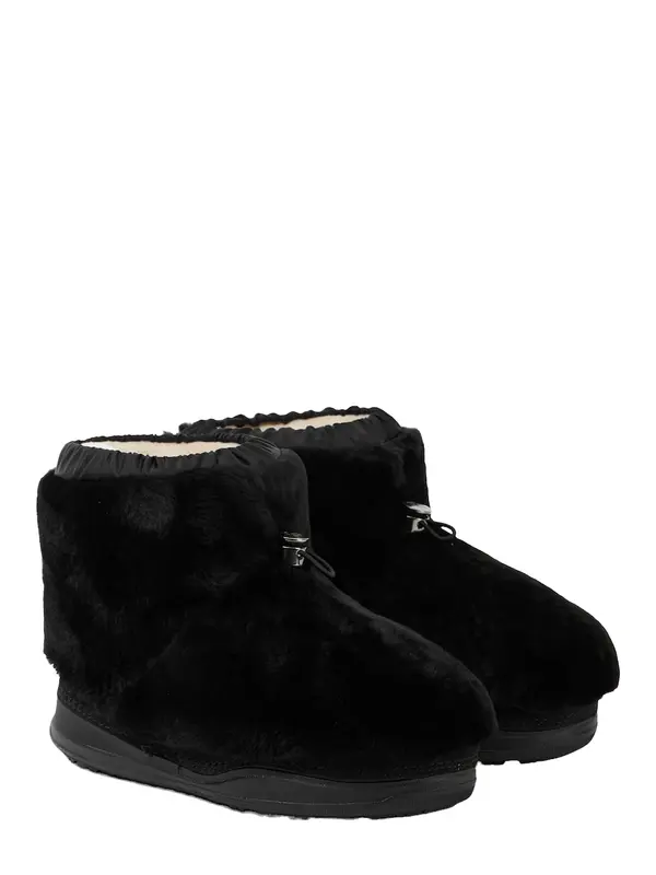 Bogner Shearling-trimmed Leather Ankle Boots - Black