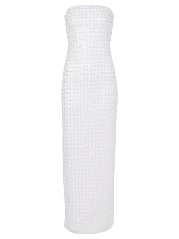 Remain Birger Christensen Bridal Beaded Sequined Maxi Dress - White