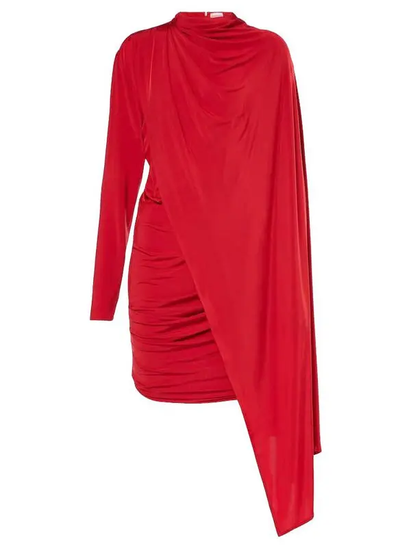 Magda Butrym Caped Cupro-blend Minidress - Red