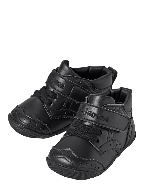 MIKI HOUSE Faux Leather Sneakers - Black