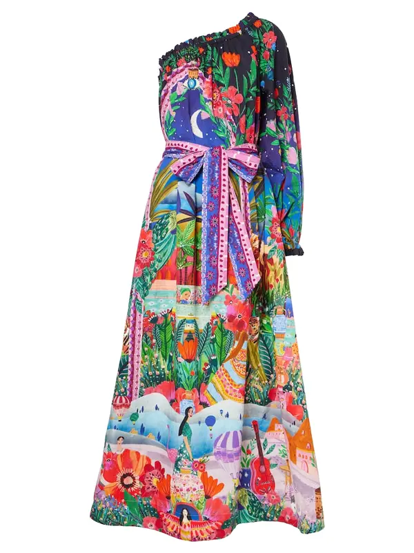 Camilla Midnight Muse One-shoulder Maxi Dress - Multicoloured
