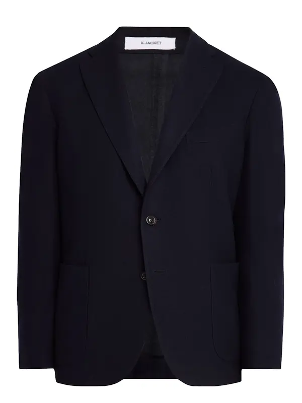 Boglioli Solid Wool Sport Coat - Navy