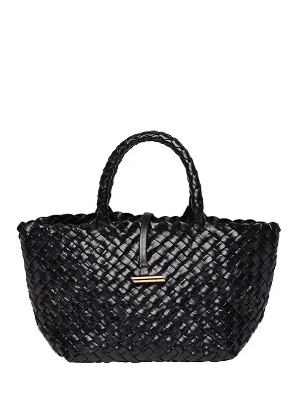 LIFFNER Mini Leather Basket Bag - Black