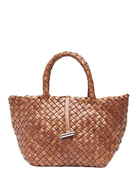 LIFFNER Mini Leather Basket Bag - Brown