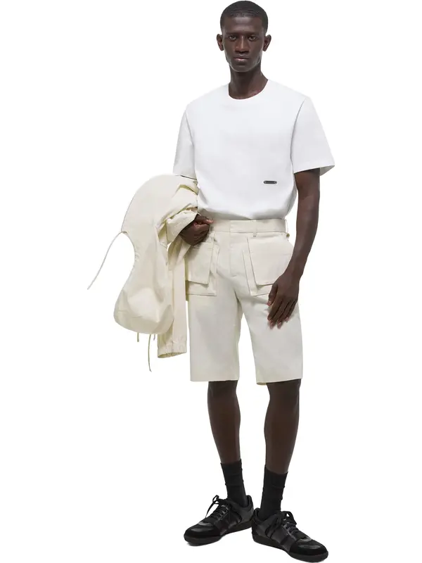 Helmut Lang Utility Straight Leg Shorts - Creme