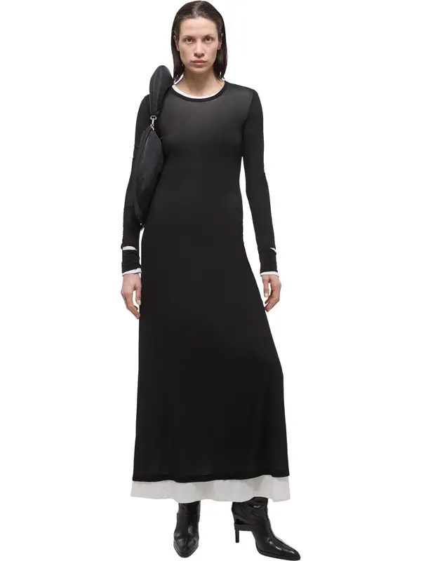 Helmut Lang Double Layered Maxi Dress - Black