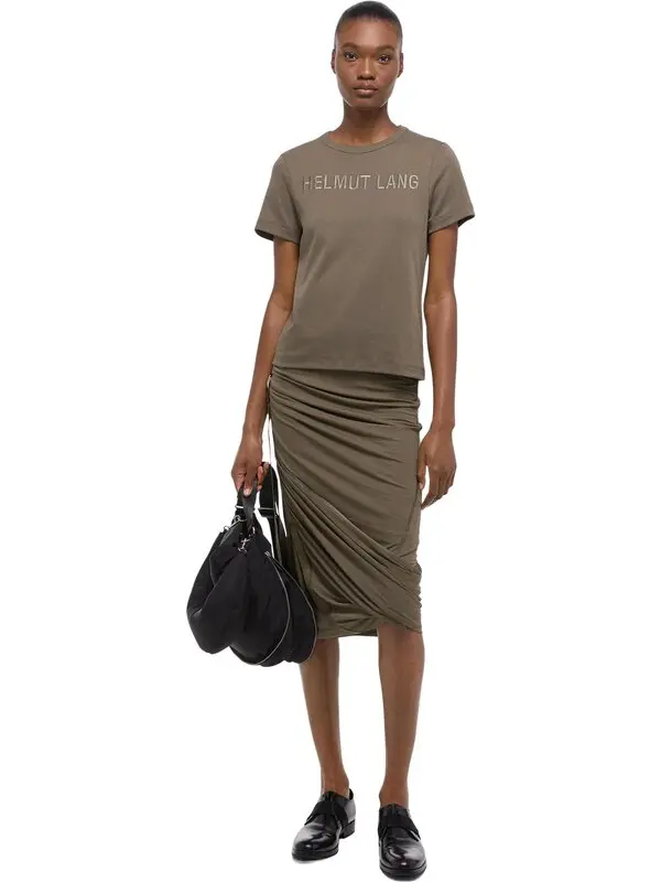Helmut Lang Slim Logo Tee - Olive