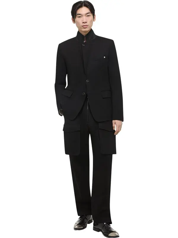 Helmut Lang Zip Ponte Blazer - Black