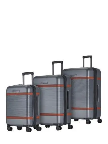 BUGATTI Wellington 3-piece Hardside Luggage Set With Tsa Lock - Pewter