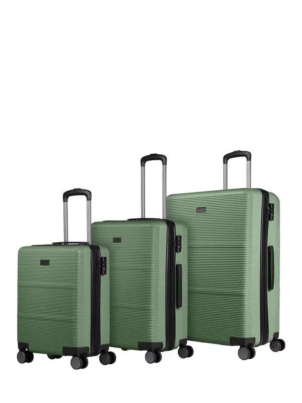 BUGATTI Brussels Hardside 3-piece Luggage Set - Green
