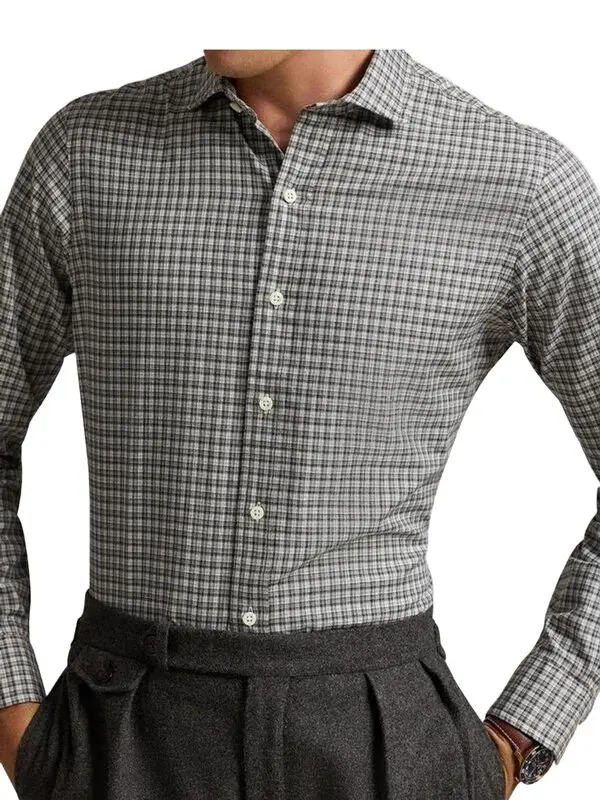 Polo Ralph Lauren Apos;s Classic Plaid Twill Sport Shirt - Grey Multi