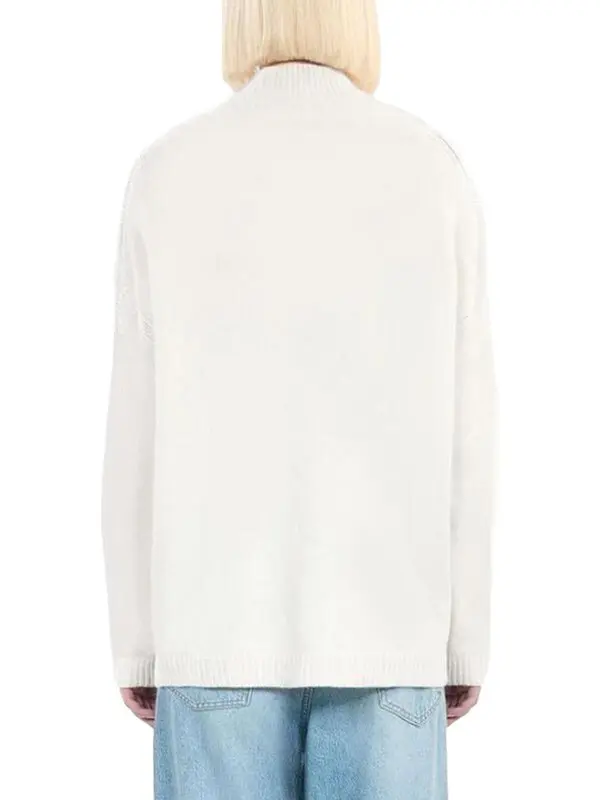 The Kooples Mock-neck Cashmere-blend Sweater - Ecru
