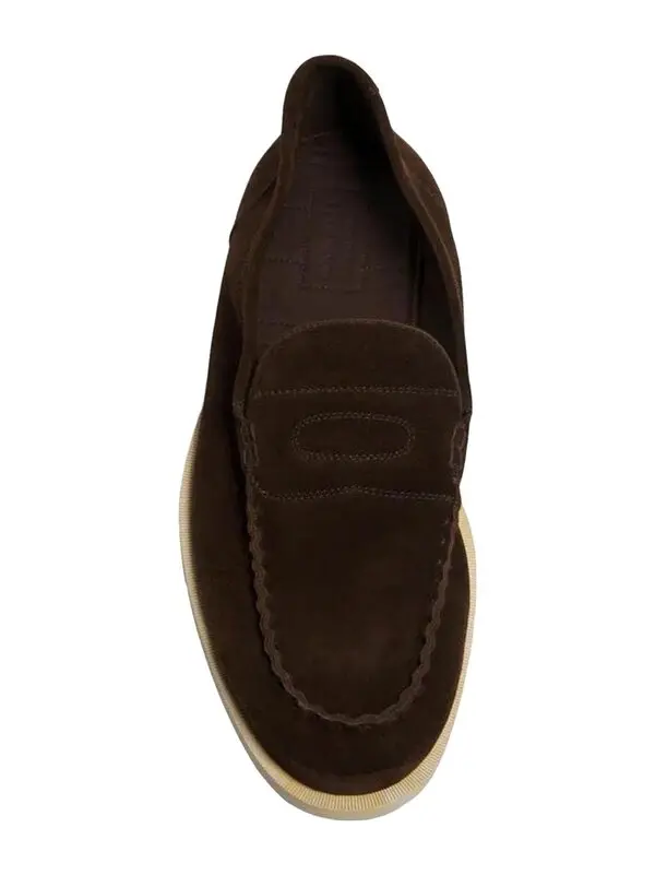 John Lobb Pace Leather Penny Loafers - Dkbrwn