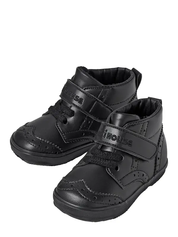 MIKI HOUSE Velcro-strap Boots - Black