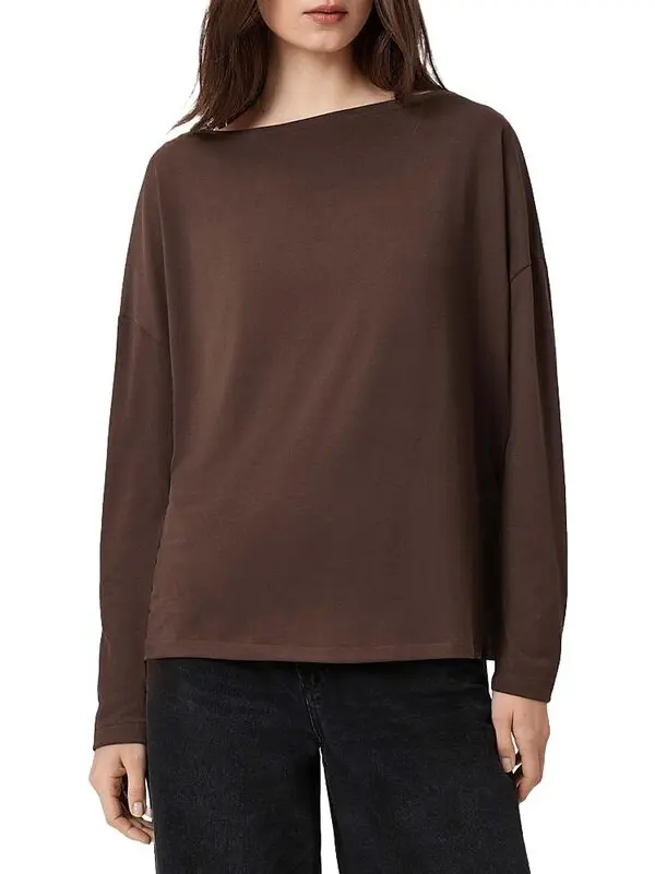 ALLSAINTS Rita Oversized Tee - Bitter Brown