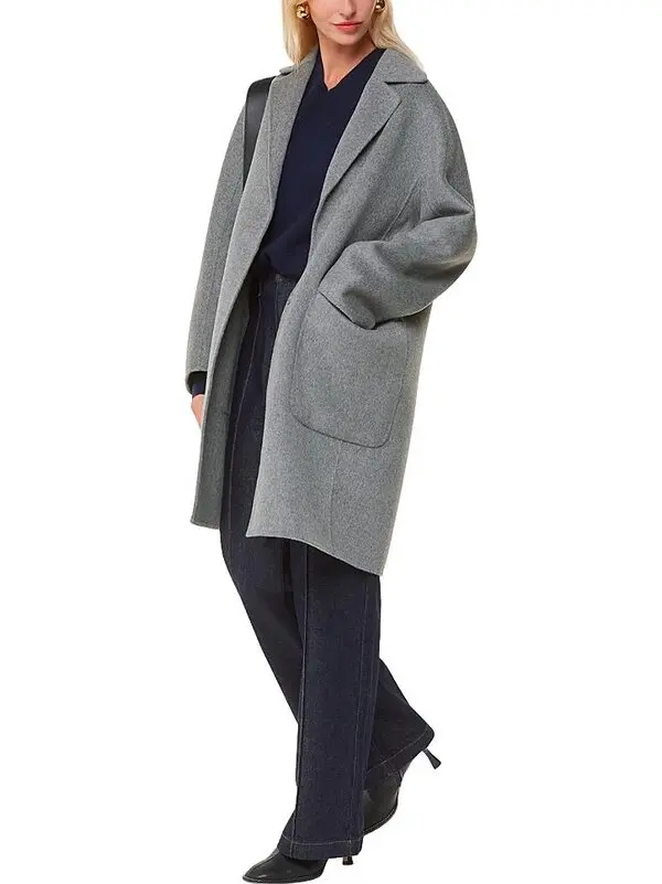 Whistles Cassie Wool Blend Coat - Grey